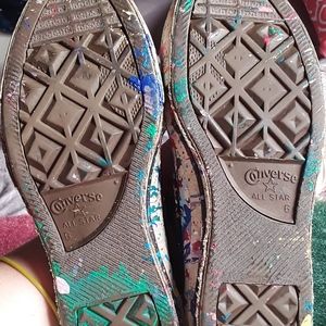 Converse | Shoes | Paint Splattered Hightop Converse | Poshmark